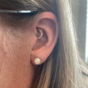 14k Solid Gold Conch Piercing Eternity Clicker Ring..16g..10mm | Etsy