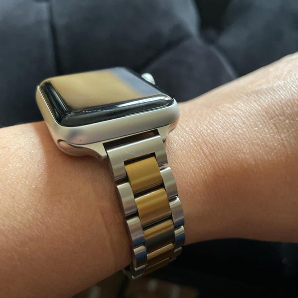 Leather Handmade Strap for Apple Watch Straight and Slim Band 10, 9, 8 ...