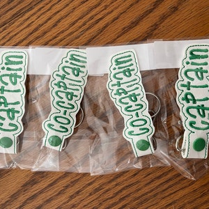 Captain Cheerleader Name Tag Keychain, Captains Keychain, Cheer ...