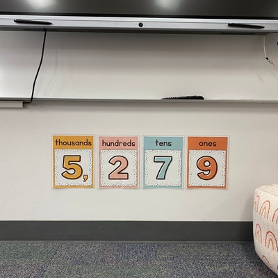 Groovy Boho Place Value Posters - Etsy