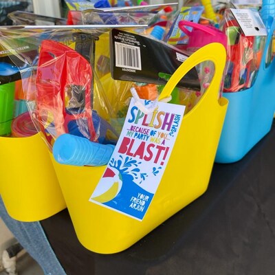 Pool Party Splish Splash Favor Tag Thank You Tags, Birthday Party ...