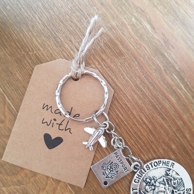 St Christopher & Wagon Keyring Wagon Driver Gift Truck Driver - Etsy