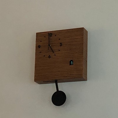 Bluntly Modern Design Solid Iroko Wood Grandfather Pendulum Wall Clock ...