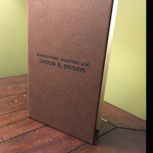 Personalized Leather Lodge Guest Book, Engraved Lined Journal ...