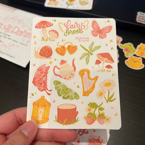 Fairy Forest Sticker Sheet | Aesthetic Fairycore Stickers, Bullet ...