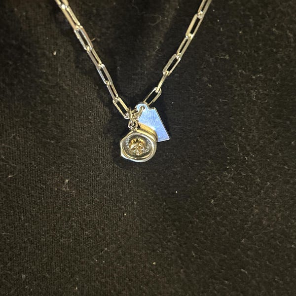 Sterling Silver Sacred Heart Staple Chain Necklace. Faith Jewelry ...