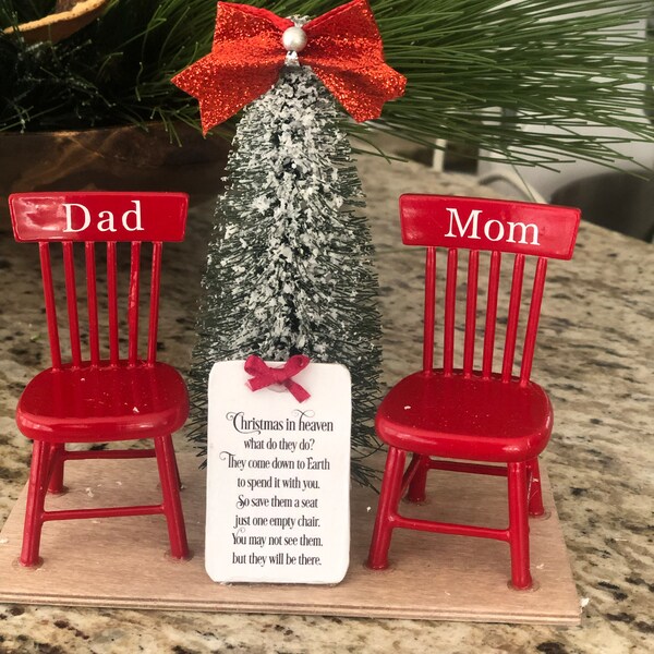Christmas in Heaven Memorial, Rocking Chair Ornament, Empty Chair Loved ...