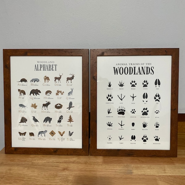 Animal Tracks Print, Woodland Nursery Decor, Printable Wall Art, Boys ...