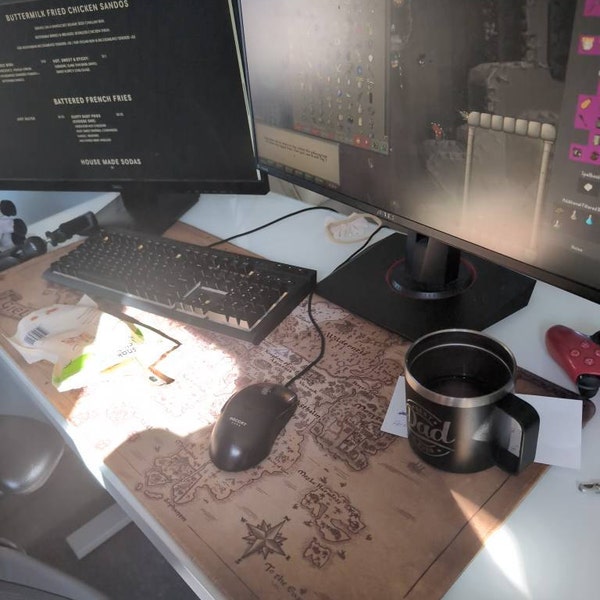 Comic Book Hero Collage Desk Mat - Vibrant Superhero Montage Mouse Pad ...