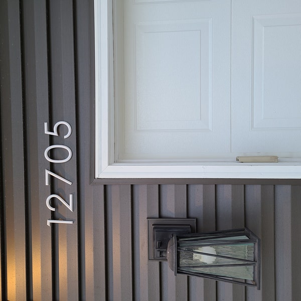 NO DRILLING REQUIRED 4.5" Vinyl Siding House Numbers and Letters Black ...