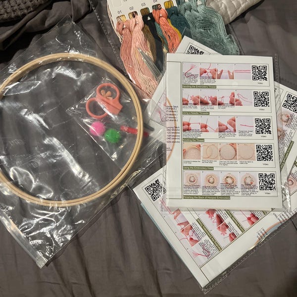 Punch Needles Start Kit/ Beginner Punch Needle Kit With Wood Punch ...