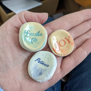 CUSTOM WORRY STONES Your Logo Personalized Words & Dates. - Etsy