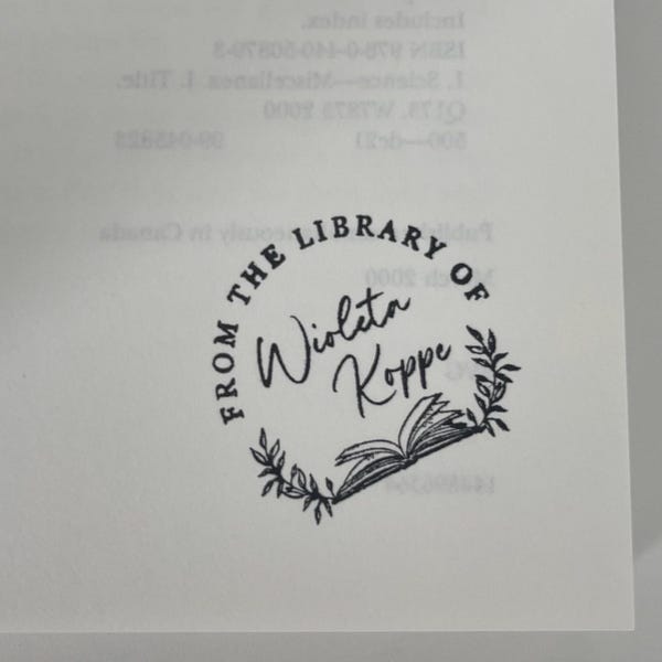 From the Library of Stamp, Library Stamp, Personalized Book Stamp ...