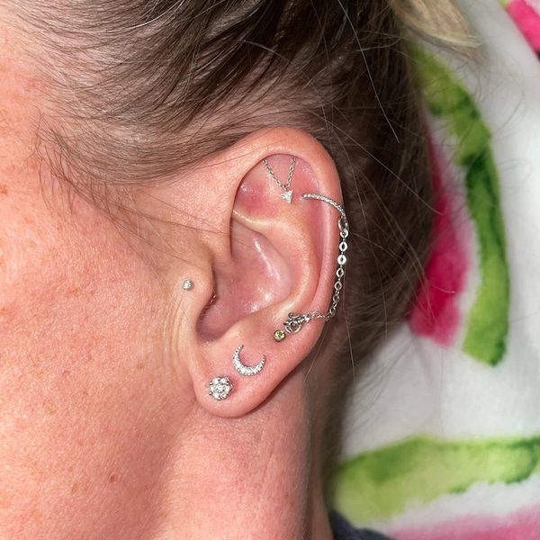 16g Teardrop Medusa Ring Lippy Loop Labret Surgical Steel Lip Ring ...