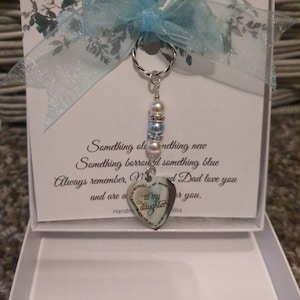 Something Blue for Bride Gift From Mom and Dad Bridal Bouquet Charm ...