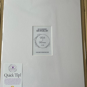 Personalised Wedding Signature Photo Mount Bespoke Mount Boards for ...