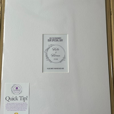 Personalised Wedding Signature Photo Mount Bespoke Mount Boards for ...
