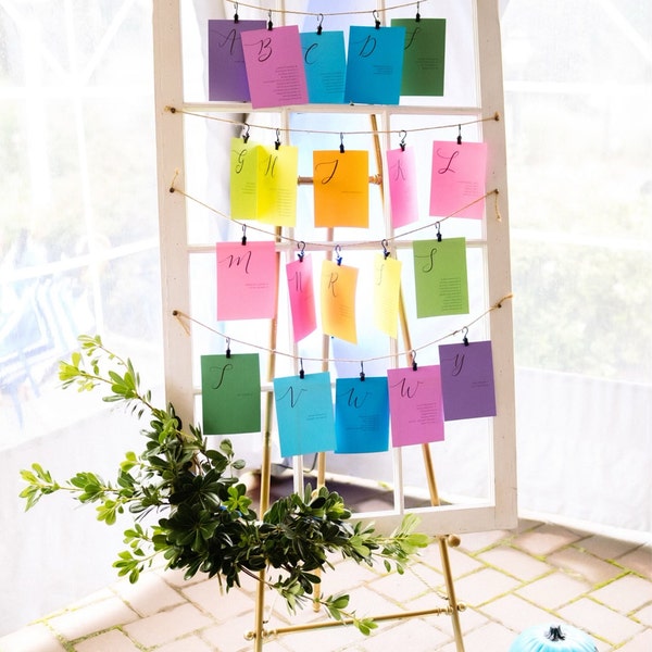 5x7 Alphabetical Seating Chart Template, Table Seating Chart Printable ...