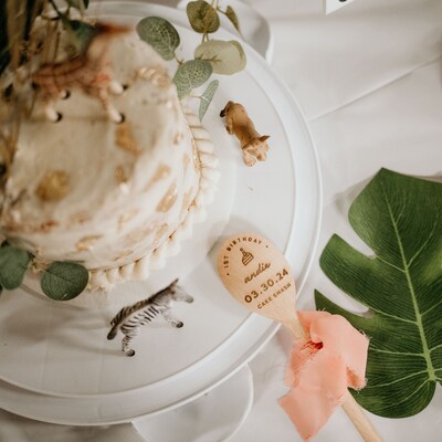 First Birthday Cake Smash Spoon First Birthday Photo Prop Personalized ...