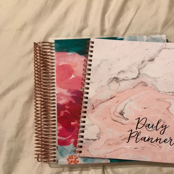 Personalized Notebook Cover, Marble Notebook, Monogram Notebook, Pink ...