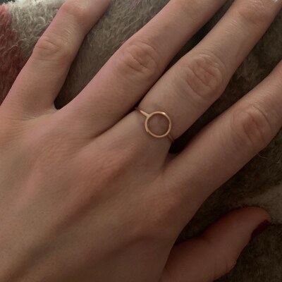 Open Circle Gold Ring, Rings for Women, Minimalist Ring, Promise Ring ...