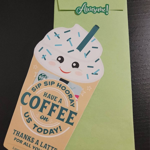 Coffee Thank You Gift Printable, Teacher Gift, Teacher Appreciation ...