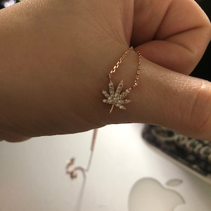 Rose Gold Cannabis Necklace - Etsy