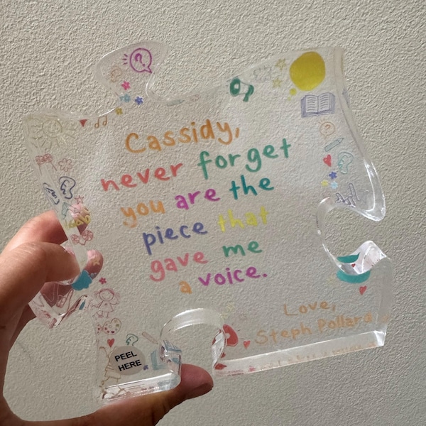 Custom Speech Pathologist Plaque - SLP Gift - Speech Therapy Thank You ...