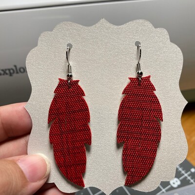 Feather Earring Templates Feather Earring SVG Cricut Earring Template ...