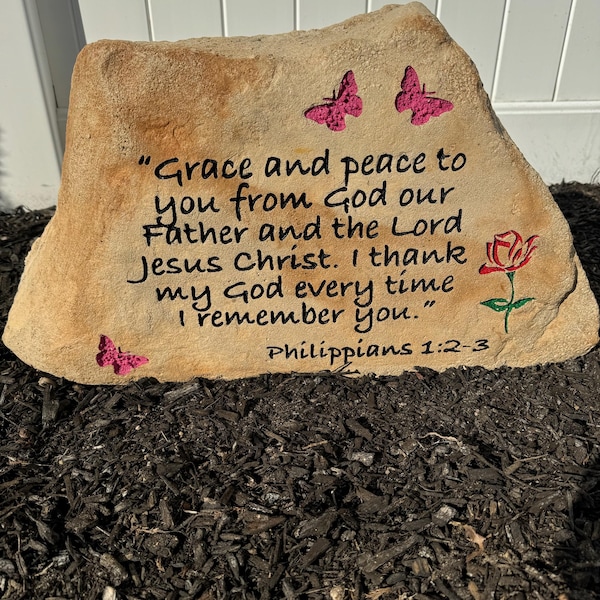 Custom Engraved Carved Stone NAME or ADDRESS - Great Gift. Free Carving ...