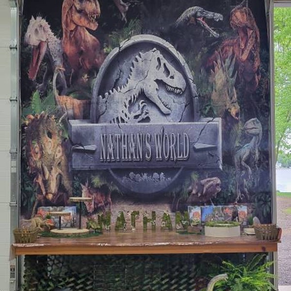 Jurassic Park World Dinosaur Birthday Photography Studio Backdrop ...