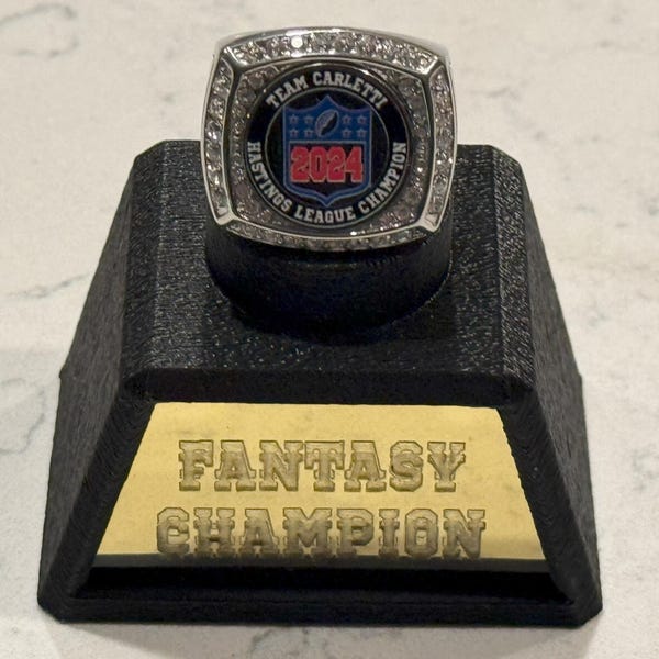 Personalized XL Trophy Championship Ring - MVP Ring, Coach's Ring, Hall ...