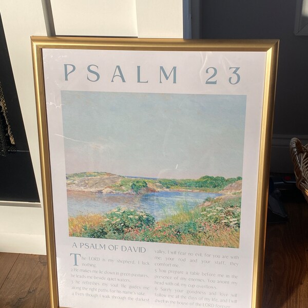 Psalm 23 Scripture Wall Art, the Lord is My Shepherd Christian Wall Art ...