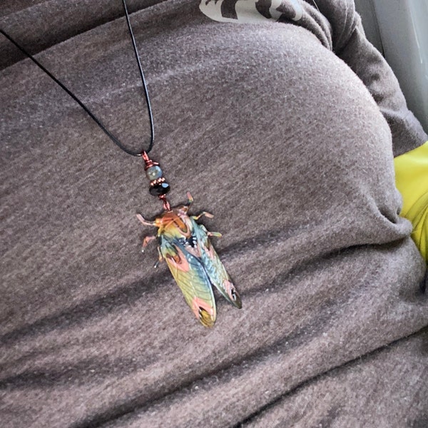 Cicada Necklace - Copper Cicada Pendant - Brood X Cicada Jewelry ...
