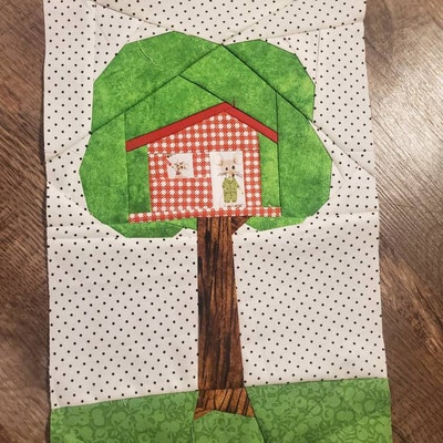 Tree House Paper Piecing Pattern, PDF - Etsy