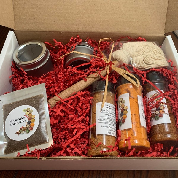 Grill Master Box, Barbecue Gift Box, Barbecue Spice Set, BBQ Seasoning ...