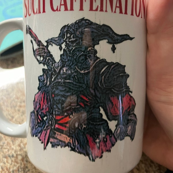 FFXIV Coffee Mug Gaius "such Caffeination", FF14 Mug Gaius Meme Coffee ...