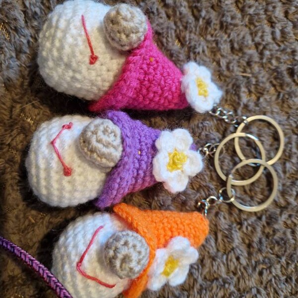 Crochet Patterns Easter Amigurumi Keychain Gnome With Crochet Flower ...