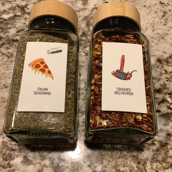 Modern, Hand-drawn, Seasoning Labels - Water Resistant - Etsy