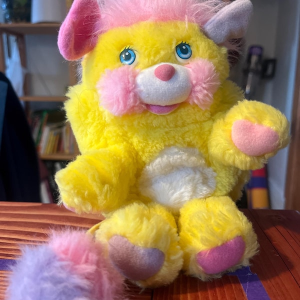 Red Popples Puffling, Small Size Puffling Popple Vintage Plush Toy ...