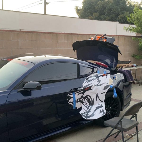 Sakura Cherry Blossom Car Livery, ( Japanese Oni Demon: Grey, Red ...