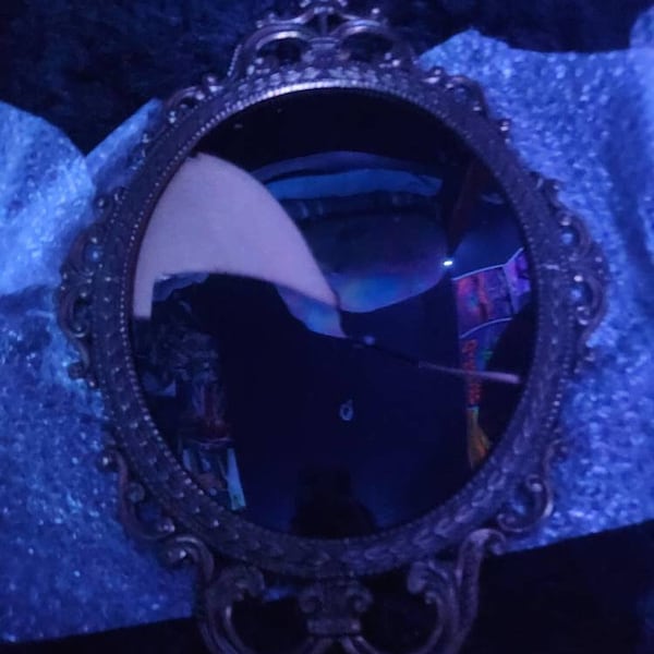 Black Scrying Mirror | Vintage | Divination Tool | Altar | Witch - Etsy