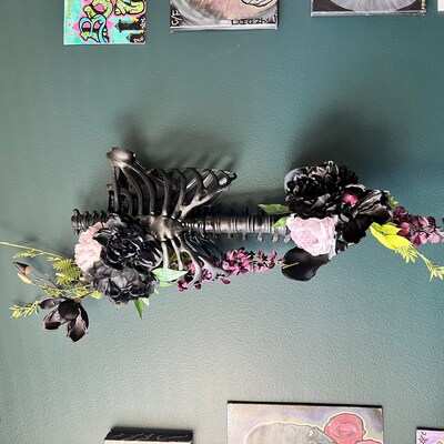 Custom Made to Order Floral Rib Cage Skeleton Wall Hanging - Etsy