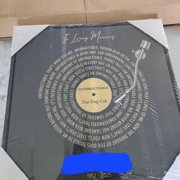 In Memory Poem Canvas Print - Custom Tribute Wall Art - Bereavement ...