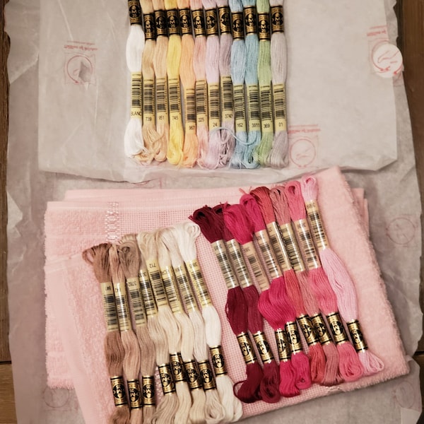 8x Pink DMC Flosses, Dmc Threads, DMC Kit, Dmc Set of Colors, Dmc ...