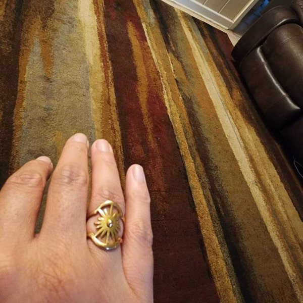 Gold Sun Ring, Sunburst Ring, Celestial Ring, Statement Ring, ISOBEL ...