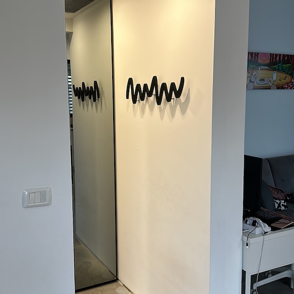 Modern Decorative Wall Hook, Black Zick - Zack, Coat Rack - Wall Mount ...