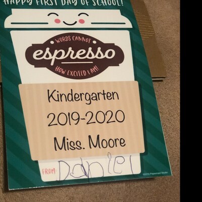 PRINTABLE Back to School Coffee Teacher Gift Card Holder First Day of ...