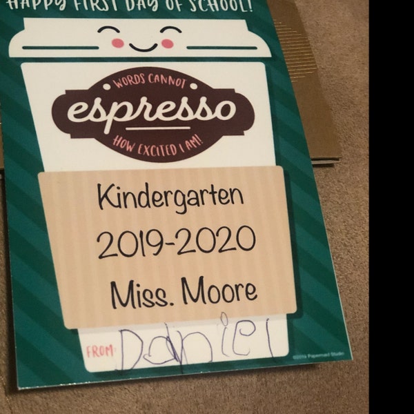 PRINTABLE Back to School Coffee Teacher Gift Card Holder - First Day of ...