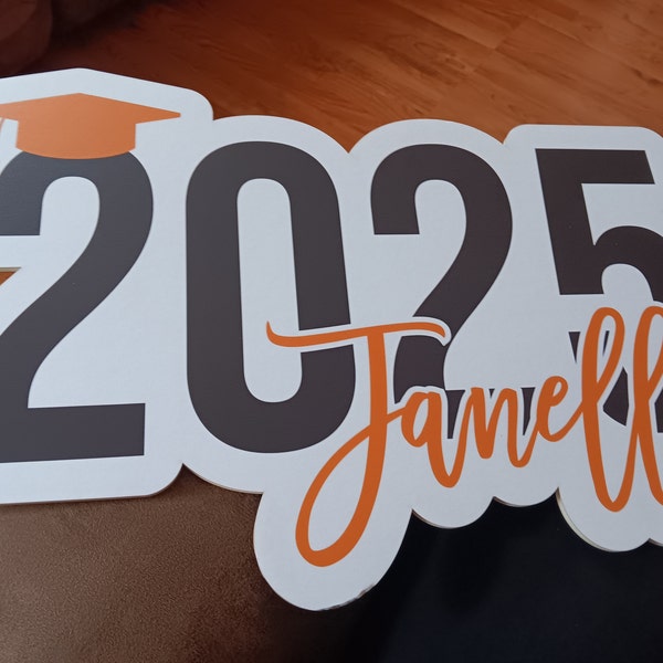 Custom Graduation Year Name Sign - Personalized Year & Name on Foamcore ...